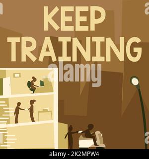 Conceptual display Keep Training. Concept meaning Grounding Drilling ...