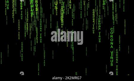 Corona virus matrix style concept Stock Photo - Alamy