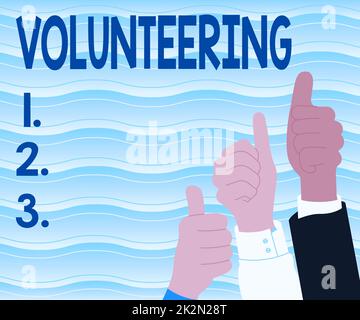 Handwriting text Volunteering. Business overview Provide services for ...