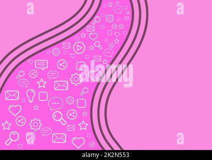 Icons symbolizing successful online communication colleagues achieving ...