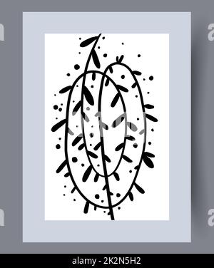 Hand drawing wall poster print. Abstract art. Oil painting ...