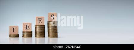 Stack Of Increasing Coins On Office Desk Stock Photo - Alamy