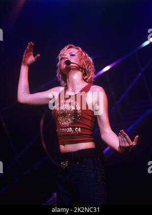 Hannah Spearritt of the band S Club 7 performing on stage at the BRMB ...