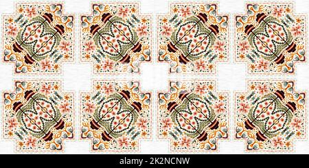 Boho botanical cottage core seamless pattern. Trendy decorative ...