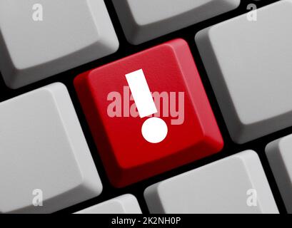 Keyboard computer button exclamation mark. Vector illustration Stock ...