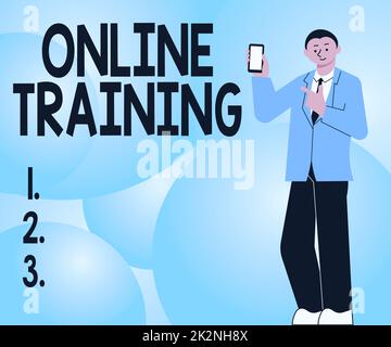 Conceptual display Online Training. Business concept Computer based ...