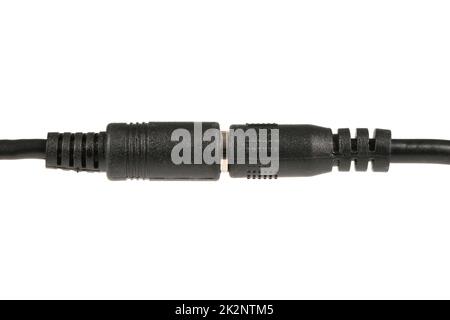 Camera power connectors isolated on white background. Side view. High ...