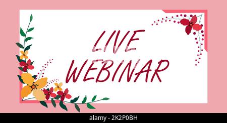 LIVE WEBINAR text written on blue dash stamp sign Stock Photo - Alamy