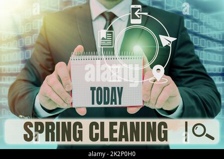 Handwriting text Spring Cleaning. Business approach practice of ...
