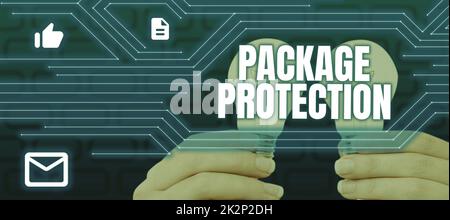 Conceptual caption Package ProtectionWrapping and Securing items to ...