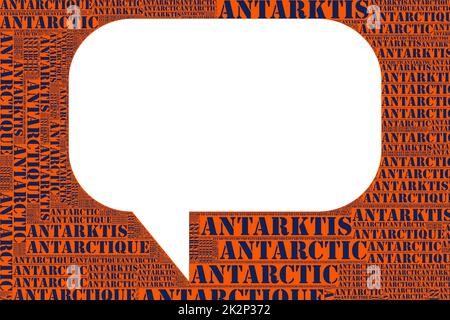 The Words 'Antarktis, Antarctic, Antarctique, ' as Word Art, Word Cloud ...