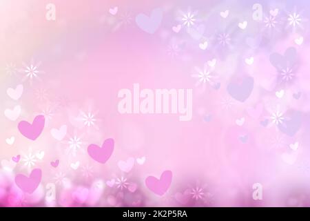 Valentine's Day and Mother's Day greeting card, 3D rendering of ...