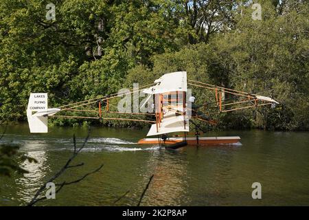 A replica of Waterbird, the UK's first successful seaplane and the only ...