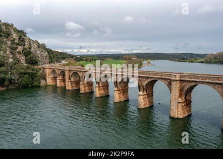 Quintos bridge, is a road bridge inaugurated in 1920, over the river ...