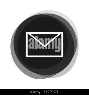 E-mail icon. Internet button on metallic background Stock Photo - Alamy