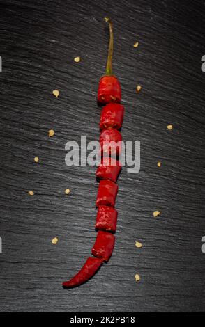 photographic chili pieces Stock Photo - Alamy