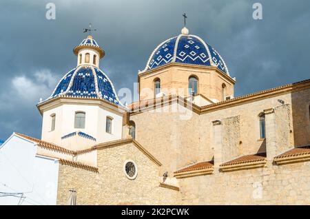 Church in the village of Altea, Spain Stock Photo - Alamy