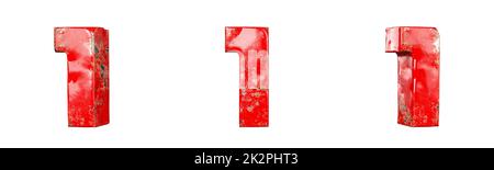 3D Shiny Red Number One Hundred 100 Isolated on White Background Stock ...