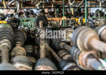 parts of dismantled cars at the car wreck Stock Photo - Alamy