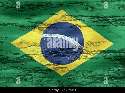 Brazil flag - realistic waving fabric flag Stock Photo - Alamy