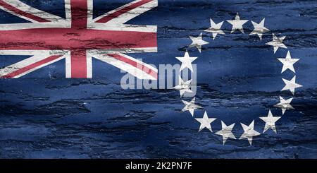 Cook Islands flag - realistic waving fabric flag Stock Photo - Alamy