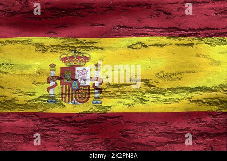 Spain flag - realistic waving fabric flag Stock Photo - Alamy