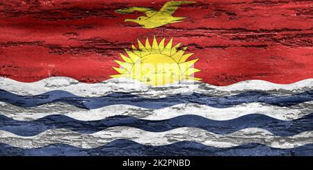 Kiribati flag - realistic waving fabric flag Stock Photo - Alamy