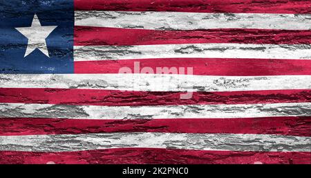 Liberia flag - realistic waving fabric flag Stock Photo - Alamy