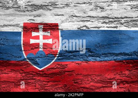 3D-Illustration of a Slovakia flag - realistic waving fabric flag Stock ...