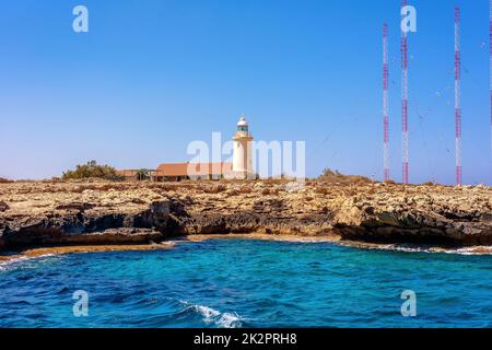 Lighthouse at Cape Greco, Cyprus Stock Photo - Alamy