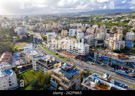 Aerial drone view of Limassol cityscape. Cyprus Stock Photo - Alamy