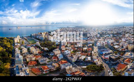 Aerial panorama of Limassol downtown. Cyprus Stock Photo - Alamy