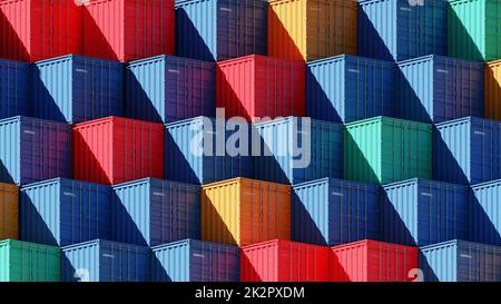 The Stack Containers For Marker Stock Photo - Alamy