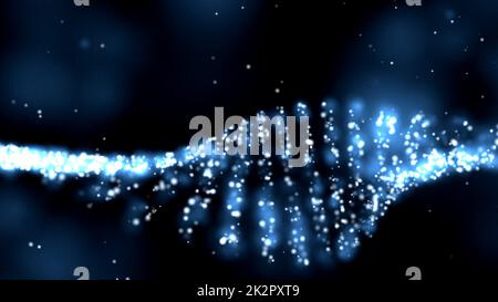 Blue dust particles floating over black Stock Photo - Alamy