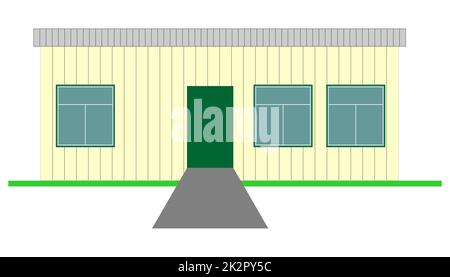 Modern WW2 prefab shed house Stock Photo - Alamy
