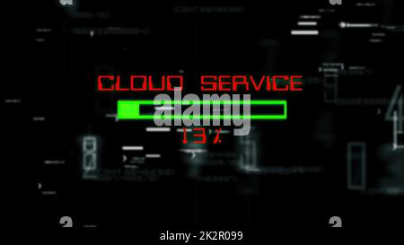 Cloud service progress bar on digital background Stock Photo - Alamy