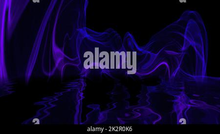 Abstract Digital Wave And Smoke Flow Stock Photo - Alamy