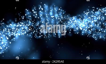 Blue Dust Particles over black Stock Photo - Alamy