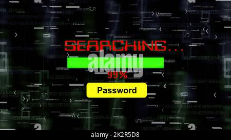 Searching for password online progress bar Stock Photo - Alamy