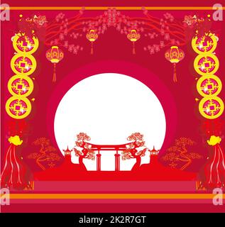 Mid-Autumn Festival for Chinese New Year - card Stock Photo - Alamy