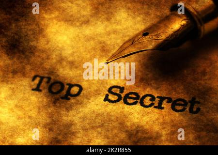 military top secret folder with stamp and map Stock Photo - Alamy