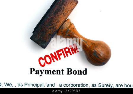 Payment bond - confirm Stock Photo - Alamy