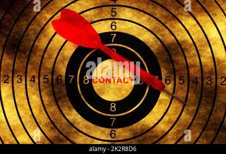 Contact target on grunge background Stock Photo - Alamy