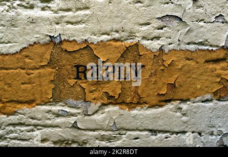 Complaint text on grunge background reflecting in water Stock Photo - Alamy