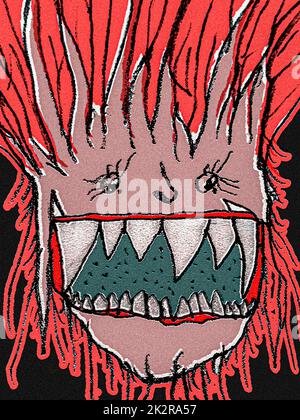 Sketchy Monster Close Up Portrait Stock Photo - Alamy