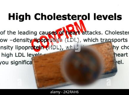 High cholesterol level Stock Photo - Alamy