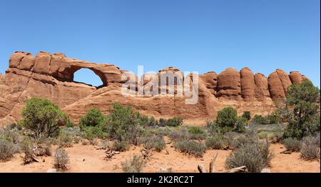 Panorama of Skyline Arch, Arches National Park, Utah, United States of ...