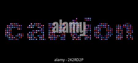 Caution led sign Stock Photo - Alamy