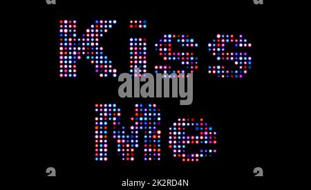 Kiss me led sign Stock Photo - Alamy