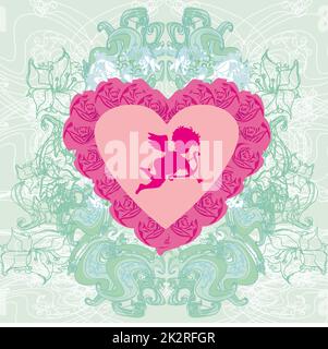 Background with beautiful pink roses Stock Photo - Alamy